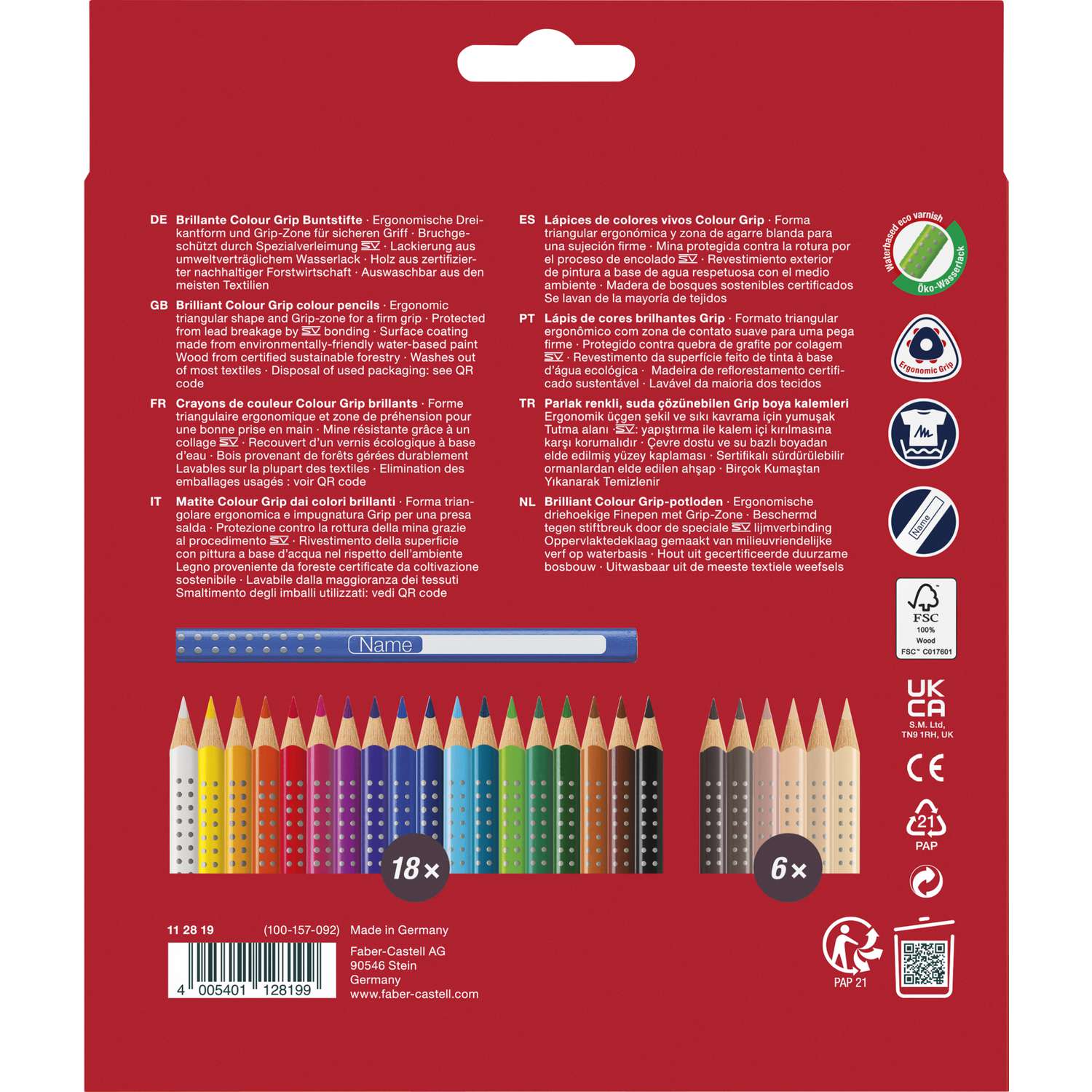 FABER-CASTELL Colour Grip Skin Tones 18+6, Set | online Kaufen ...