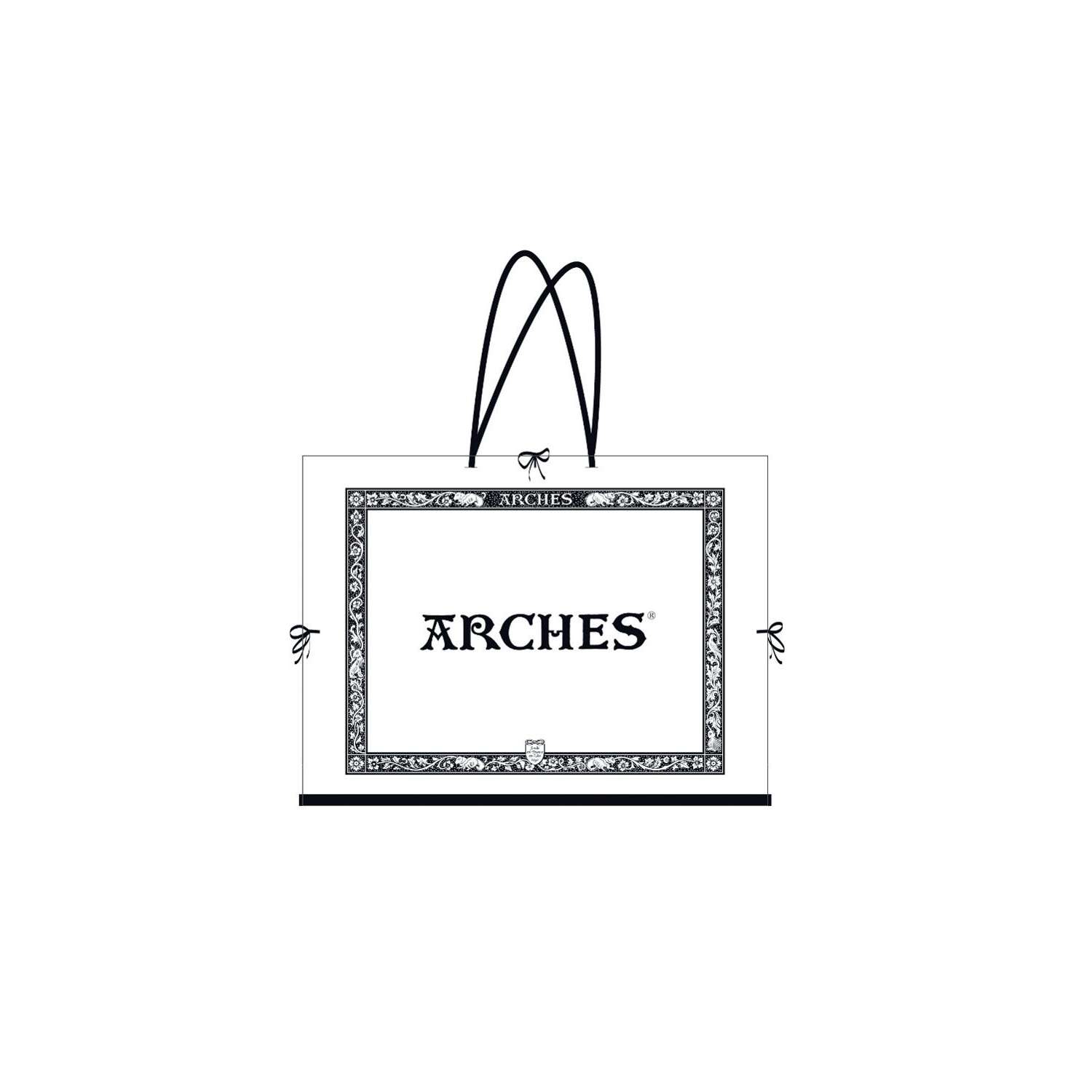 ARCHES® Portfolio Mappe mit 10 Blatt Aquarellkarton 50 x 76 cm 300 g/qm ...